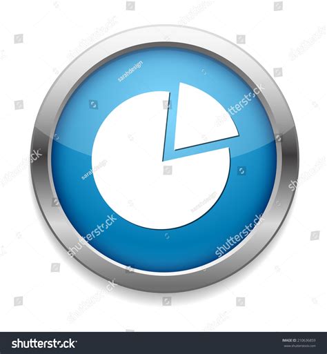 Pie Chart Button Stock Vector Royalty Free Shutterstock
