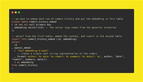Timescale On Linkedin Creating Embeddings For Your Data In Sql With Pgai A New Open Source