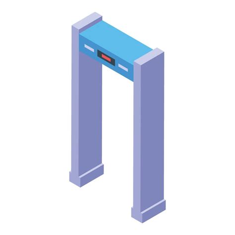 Metal Detector Gate Scanning For Weapon Detection Isometric View 48780792 Vector Art At Vecteezy