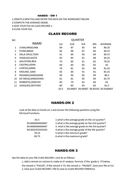 Class Record 1 Letada Tito Jr G Pdf