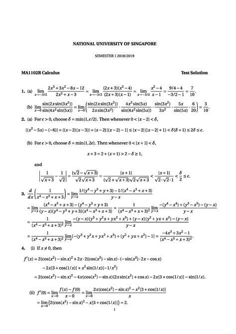 Midterm 3 Practice Material For Calculus Ma1102r Studocu