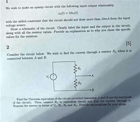 Video Solution We Wish To Make An Opamp Circuit With The Following