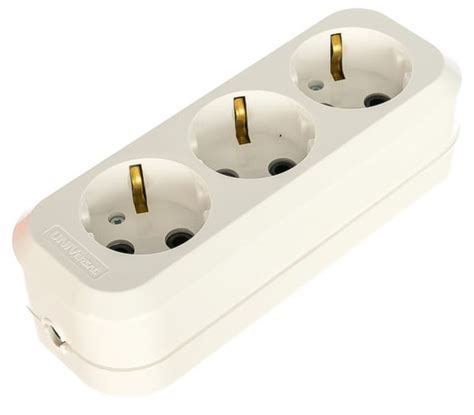 Розетка-колодка 3 поста наружная с заземлением ABS-пластик - купить по ...