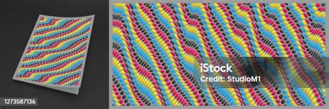 착시와 물결 모양의 점선 배경 추상 적인 물방울 무늬 3d 벡터 그림입니다 0명에 대한 스톡 벡터 아트 및 기타 이미지 0명 3차원 인쇄 3차원 형태 Istock