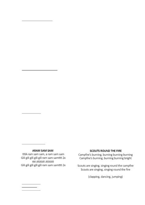 Campfire Script Bsp Activity Campfire Script Part 1 Fire Lighting
