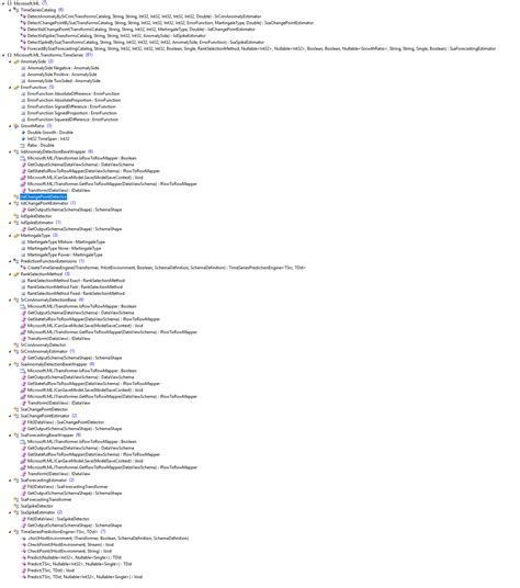 sanity check apis from microsoft ml timeseries nuget · issue 3864