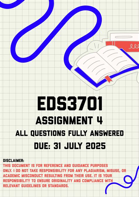 EDS3701 Assignment 4 Memo Due 31 July 2025 StudyPass