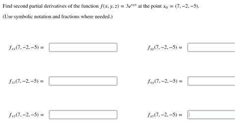 Solved Show The Step Thanks Find Second Partial Derivati