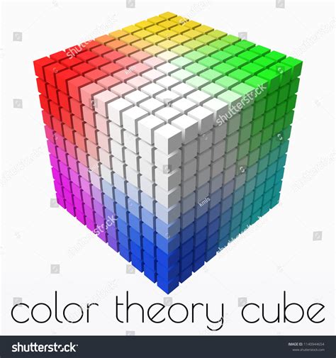 10x10 Cubes Makes Color Gradient Shape Vector De Stock Libre De Regalías 1140944654