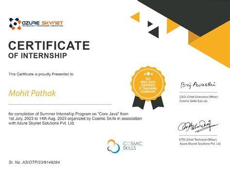 Mohit Pathak On Linkedin Hello Everyone Excited To Share That I Have Completed My Internship On