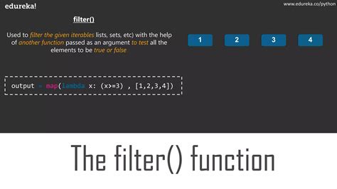 how to use map filter and reduce functions in python edureka ppt