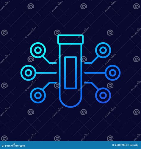 Lab Sample Analysis Line Vector Icon Stock Vector Illustration Of Virus Line 248672444