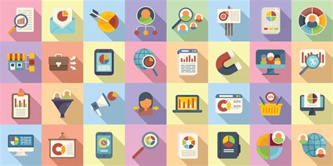 Market Segmentation Icons Set Flat Vector Customer Audience 8821504 Vector Art At Vecteezy
