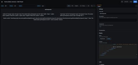 How To Add Html Code In Grafana 7 Grafana Grafana Labs Community Forums