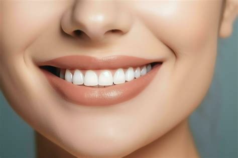 Perfect Healthy Teeth Smile Of A Young Woman At A Dentist Teeth