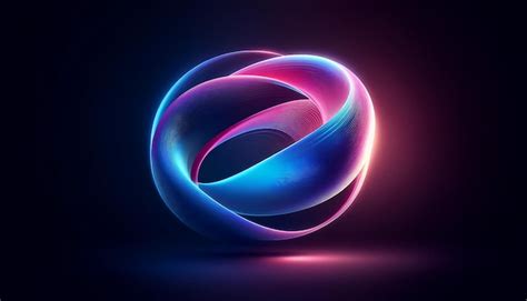 Premium Vector Abstract Gradient Mobius Strip Serene Futuristic Glow