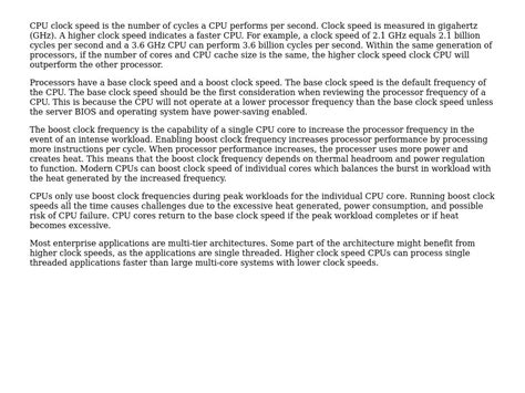 Processor Frequency Accelerate Oracle Databases And Maximize Your Investment Dell