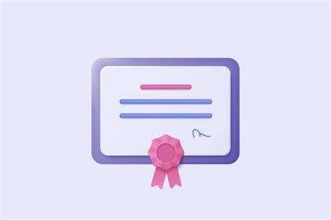 스탬프와 리본 활 격리 된 배경이있는 3d 인증서 또는 졸업장 아이콘 흰색 클립 보드 작업 관리 할 일 체크리스트 프로젝트 계획