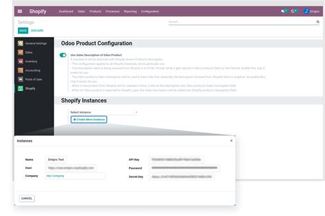 Configure Shopify Instance In Odoo Shopify Odoo Connector By Emipro