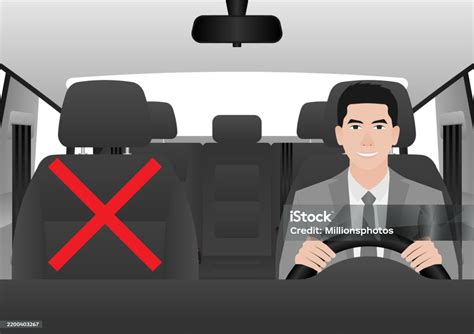 Man Driving A Car Without Wearing Seat Belt Man Breaking Traffic Rules