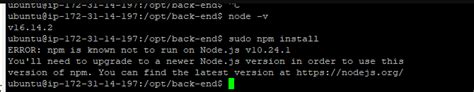 Youll Need To Upgrade To A Newer Nodejs Version In Order To Use This