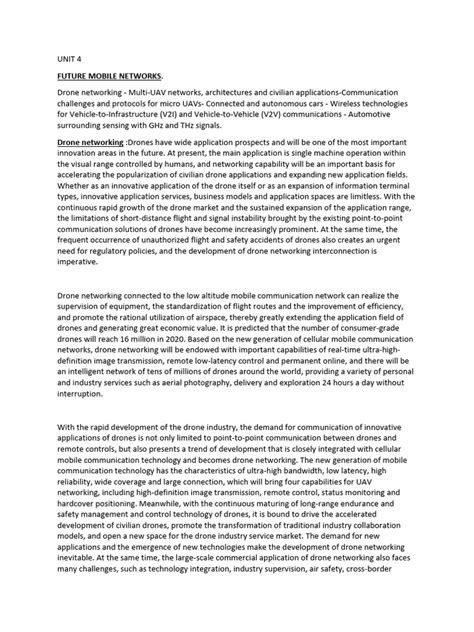 unit 4 future mobile networks 9 hrs pdf unmanned aerial vehicle