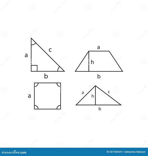 Set Of 3d Geometric Shapes Isometric Views The Science Of Geometry And Math Stock Vector