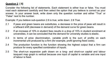Solved Consider The Following List Of Statements Each Chegg