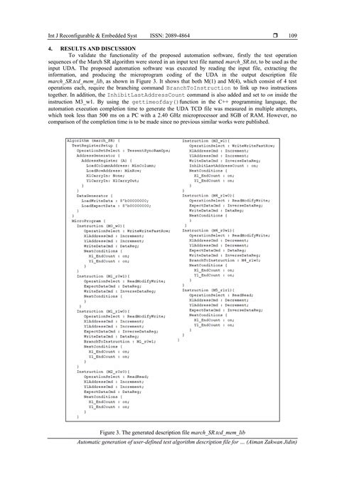 Automatic Generation Of User Defined Test Algorithm Description File For Memory Bist