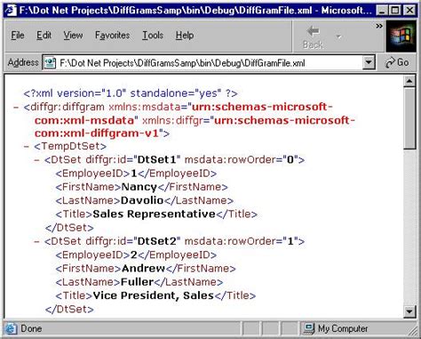 The GetChanges Of DataSet And DiffGrams