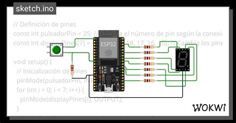 Display 7 Segmentos Copy Wokwi Esp32 Stm32 Arduino Simulator