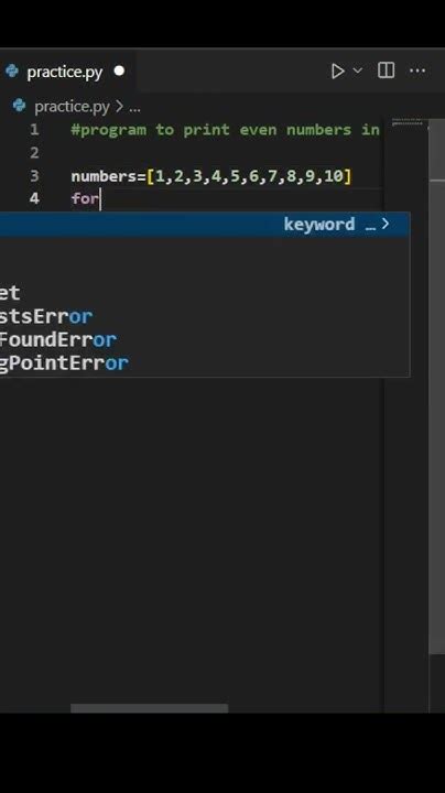 Program To Print Even Numbers Python Learnpython Python3 Youtube