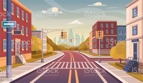 City Road Concept Stock Illustration Download Image Now Autumn
