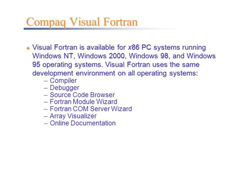 Introducing Compaq Visual Fortran Introducing Compaq Visual Fortran