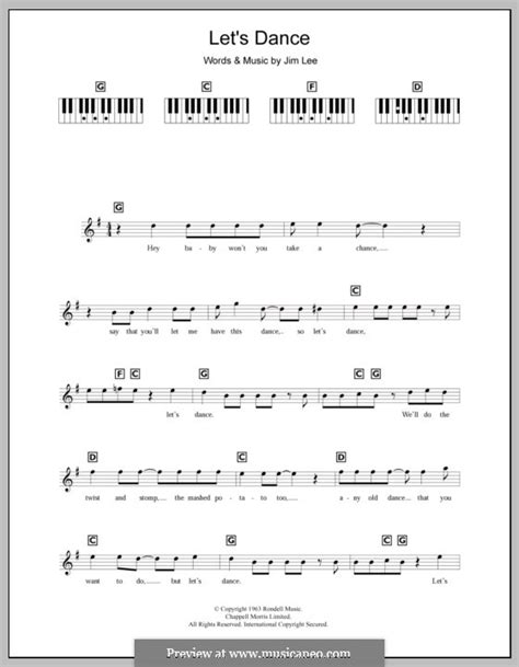 Lets Dance Chris Montez By J Lee Sheet Music On Musicaneo