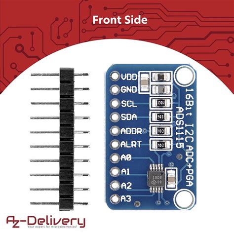 Azdelivery Ads1115 Adc Module 16bit 4 Kanalen Compatibel Met Arduino En Raspberry Pi Bol