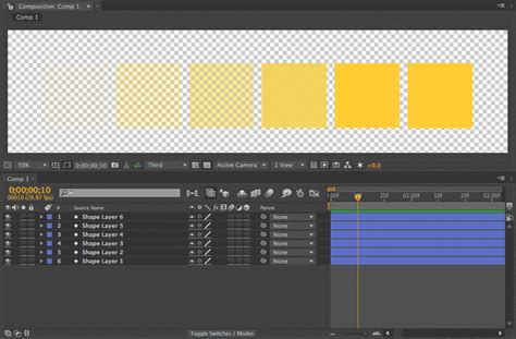 Transparency How Can I Easily Set The Opacity Value For Several Layers Within A Composition At