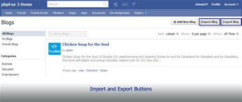 V3 Blog Importer YouNetCo PhpFox Apps Themes Development