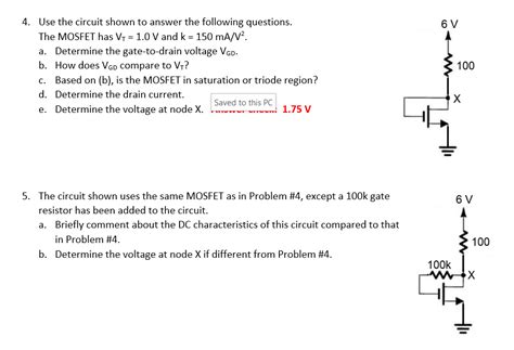 Solved Use The Circuit Shown To Answer The Following Chegg
