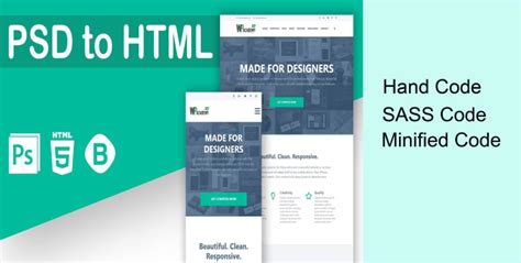 expert psd figma xd to responsive html with bootstrap 5 by webdescode