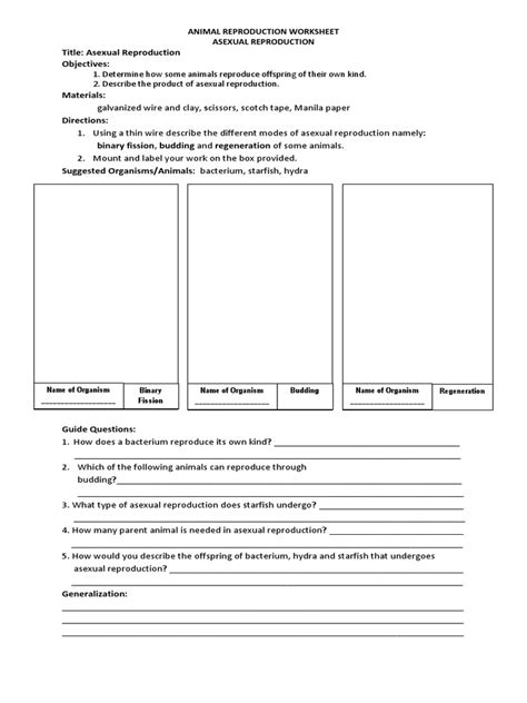 1 Activity Sheet Animal Plants Reproduction Inset 17 Jramos
