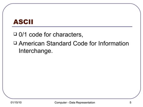 computer data representation ppt