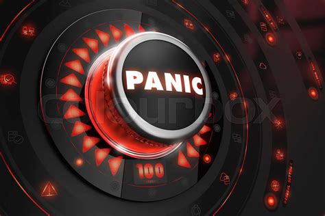 panic controller with glowing red lights stock image colourbox