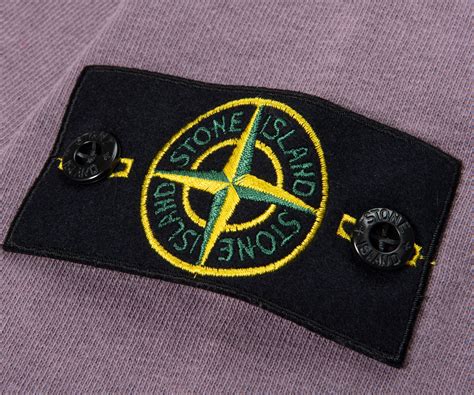 Stone Island Purple Brushed Cotton Hoodie Pockets