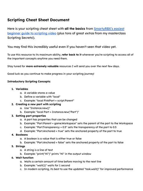 Scripting Secrets Cheat Sheet Pdf