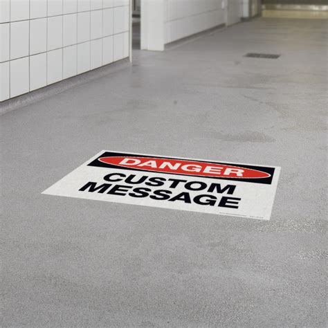 Custom Danger Sign Ultra Durable Permanent Floor Decal Graphic Cabin