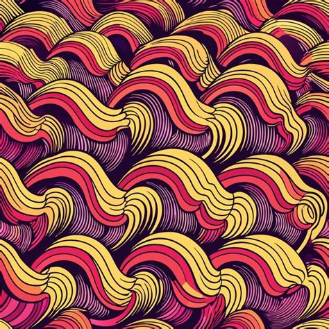 Wave Seamless Pattern Design Background Premium Ai Generated Vector