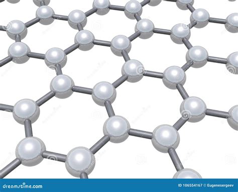 Graphene Layer Structure Molecular Model Stock Illustration