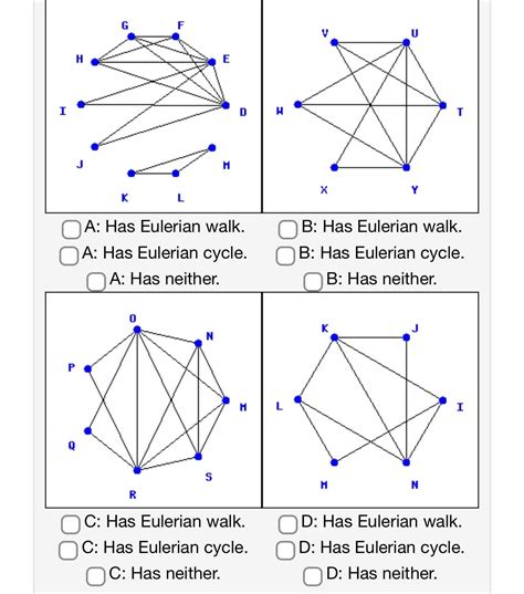 Solved A Has Eulerian Walkb Has Eulerian Walka Has