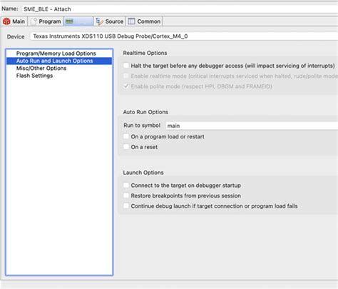 Cc2642r How To Connect A Running Target With Ccs For Debug Bluetooth Forum Bluetooth®︎ Ti